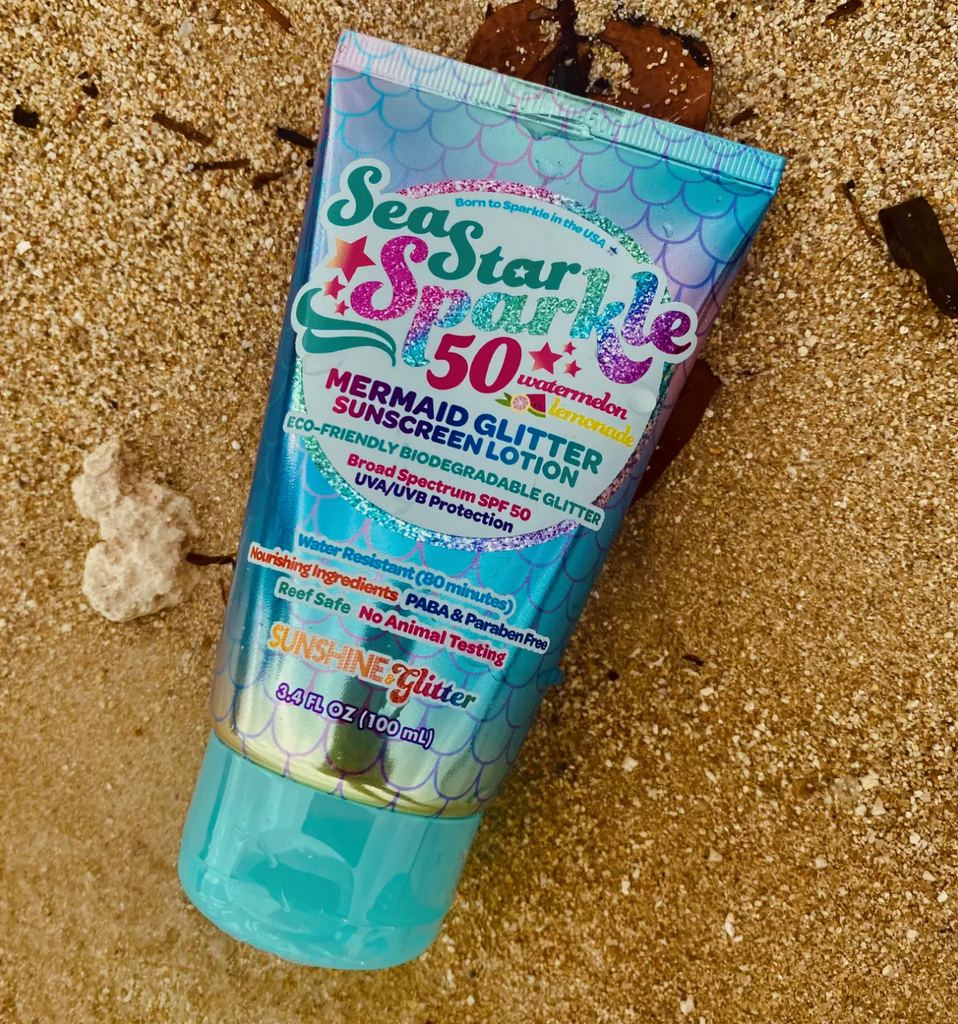 Sea Star Sparkle Mermaid Bio Spf 50 Glitter Sunscreen – www.milkandchat.com