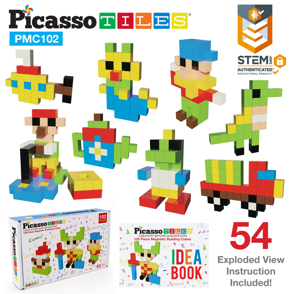 Pixel magnetic cube set (102pc) – www.milkandchat.com