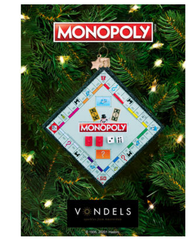 Ornament glass monopoly board H11cm – www.milkandchat.com